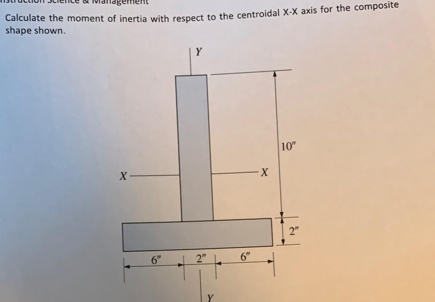Solved Calculate the moment of inertia with respect to the | Chegg.com
