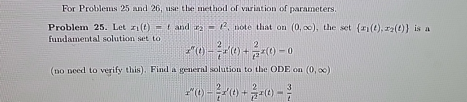 Solved For Problems 25 ﻿and 26 , ﻿use the method of | Chegg.com
