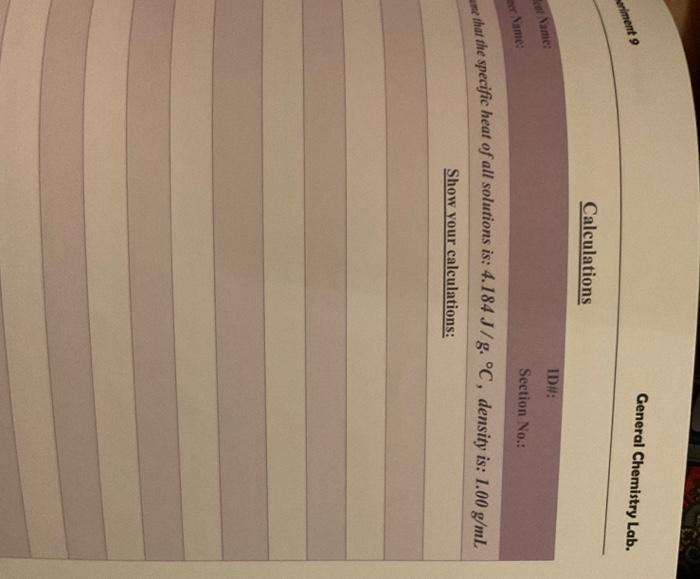 Solved Thermochemistry: Heat of | Chegg.com