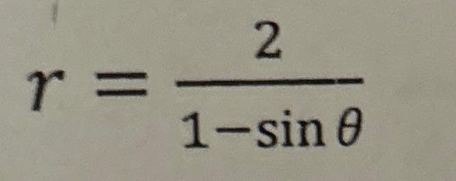 Solved r=1−sinθ2 | Chegg.com
