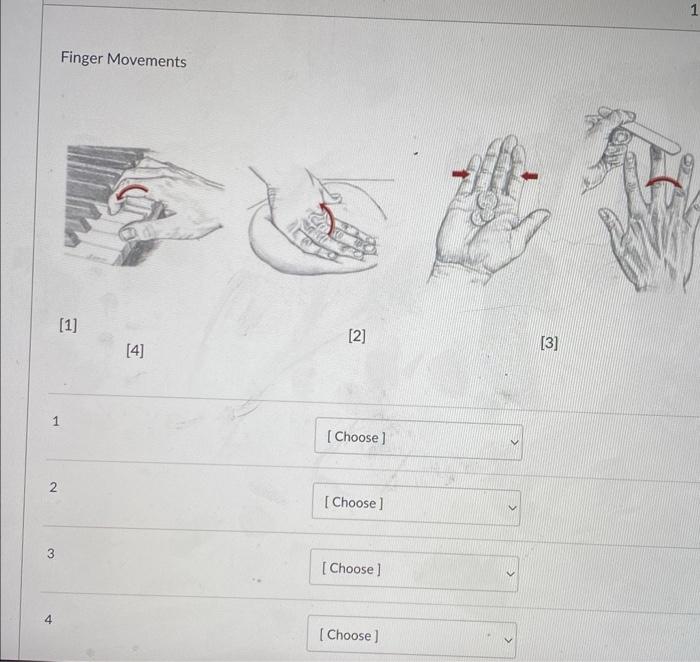 Elbow/forearm movements [1] A⋯B [2] B−>AFinger | Chegg.com