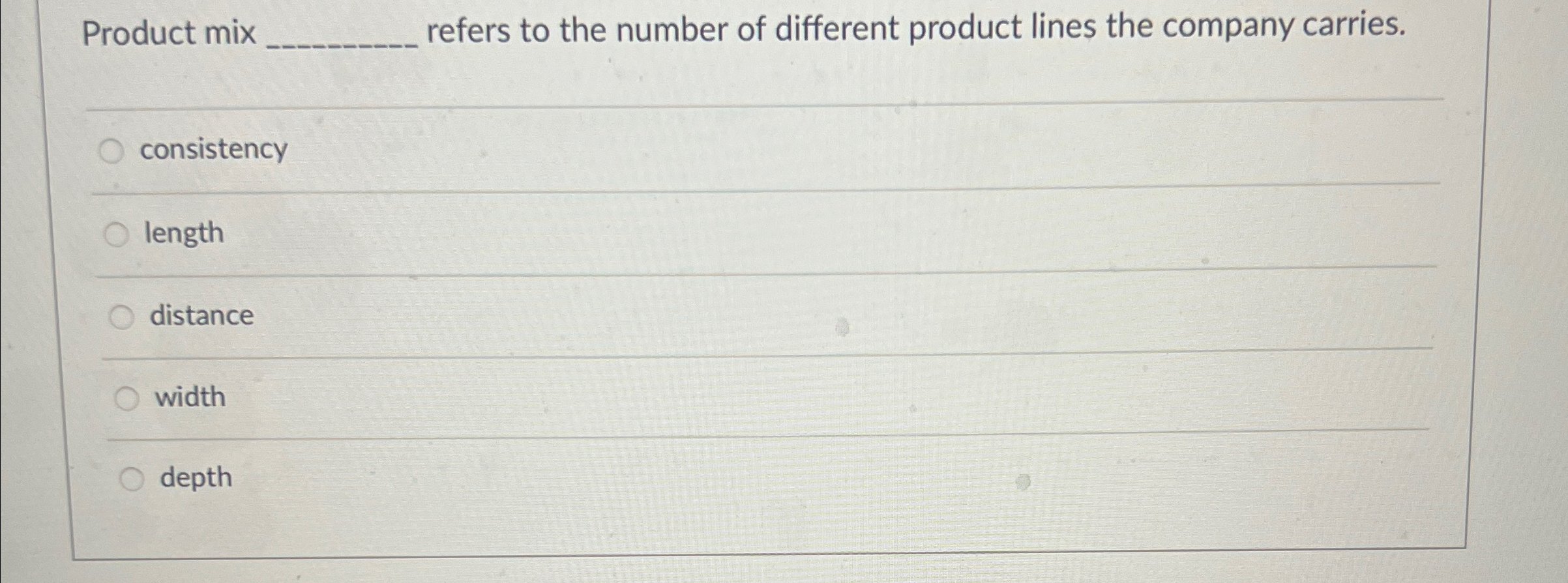 Solved Product mix refers to the number of different product | Chegg.com