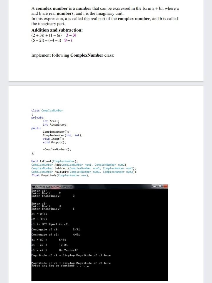 Solved Write a C++Program. Only use the given class. Write | Chegg.com
