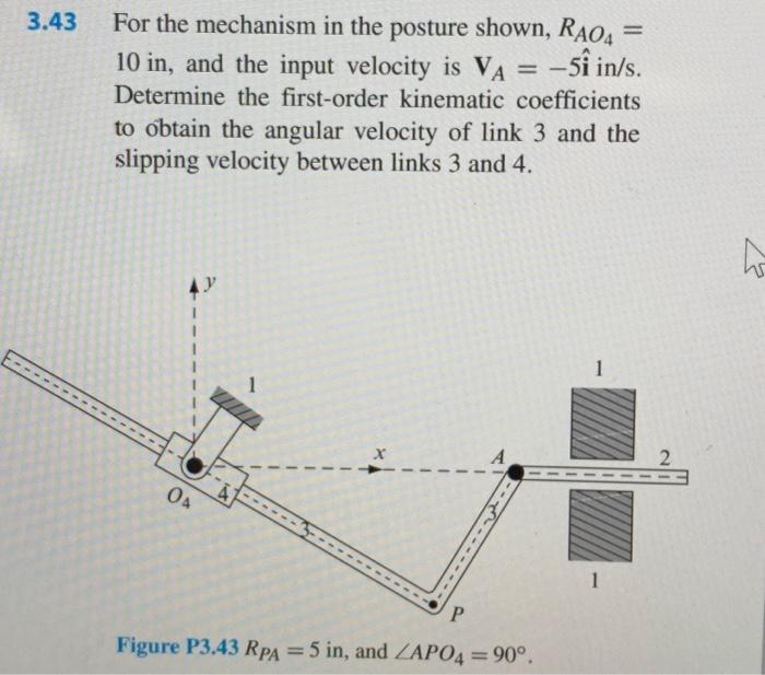 please show vector loop for method of kinematic | Chegg.com