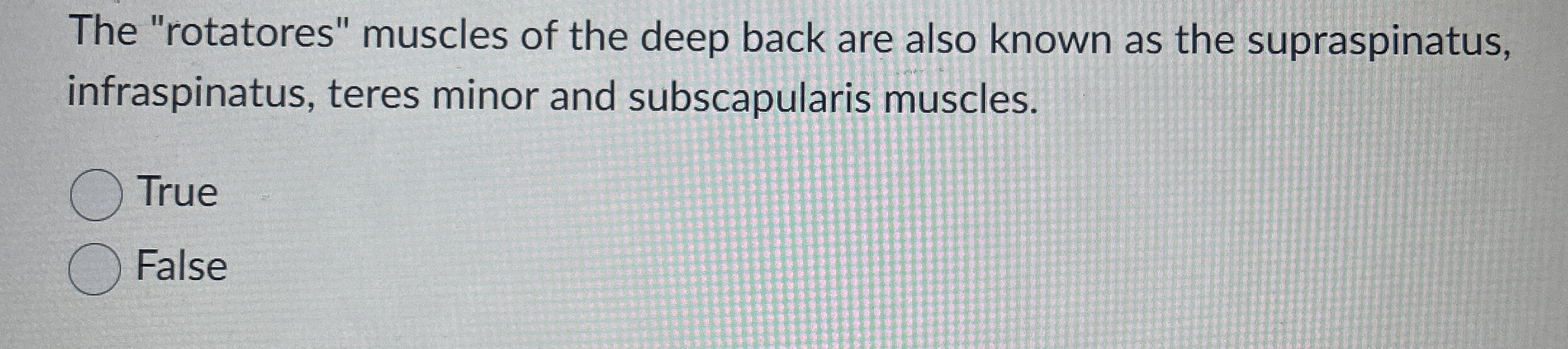 Solved The "rotatores" muscles of the deep back are also | Chegg.com
