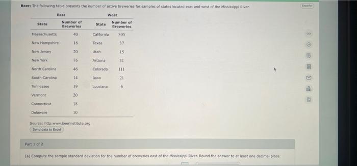 Solved Sources httd.www.beerinstitute.org Rart is of 2 : (a) | Chegg.com