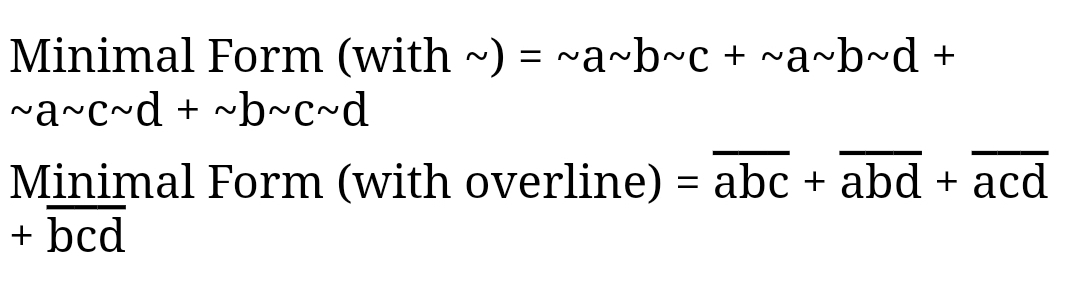 Solved Minimal Form | Chegg.com