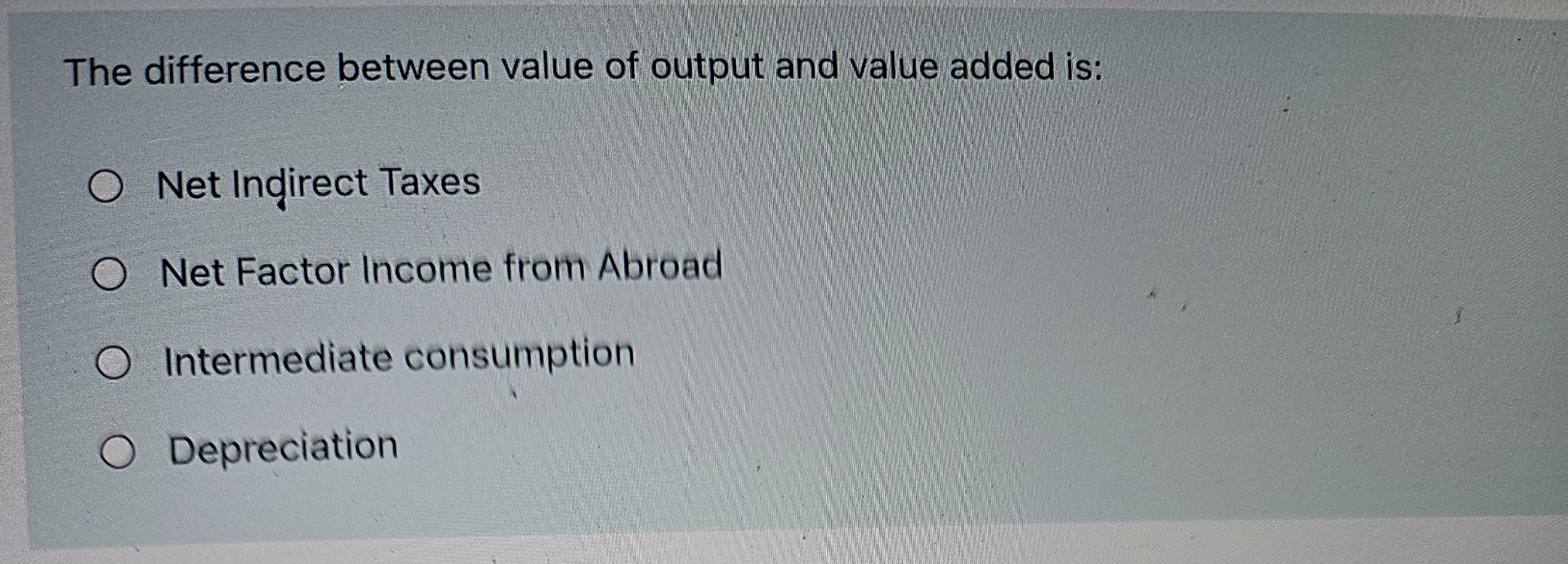Solved The difference between value of output and value | Chegg.com