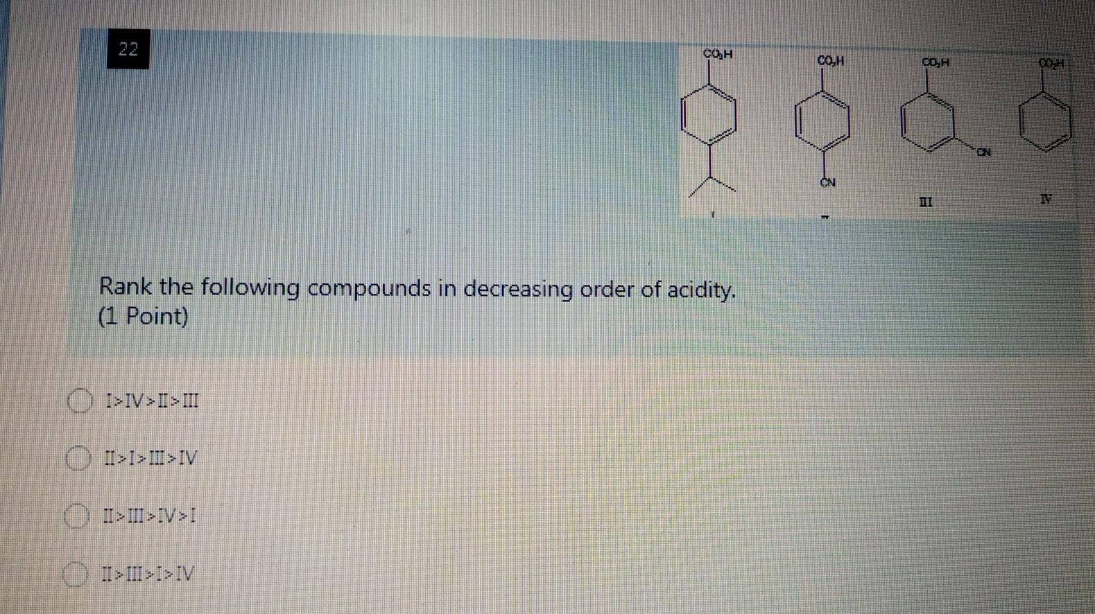 Solved COH COH COH CH 3 11 I Rank the following compounds in | Chegg.com