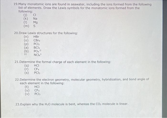 Solved 15. List the elements from groups 1 A,2 A,5 A and 7 A | Chegg.com
