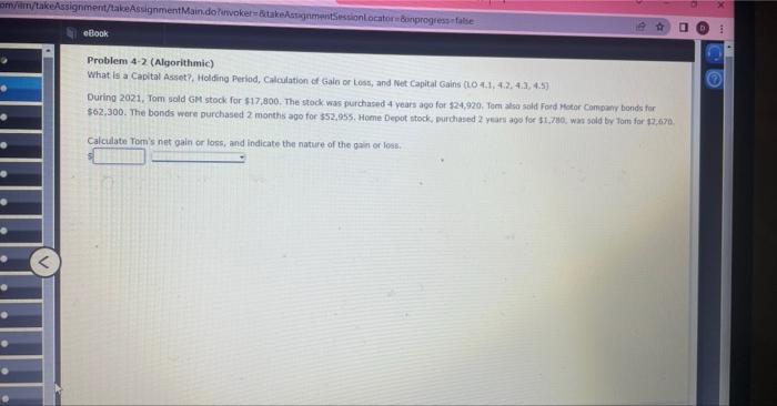 Solved Problem 4-2 (Algorithmic) What is a Cabital Asset?, | Chegg.com