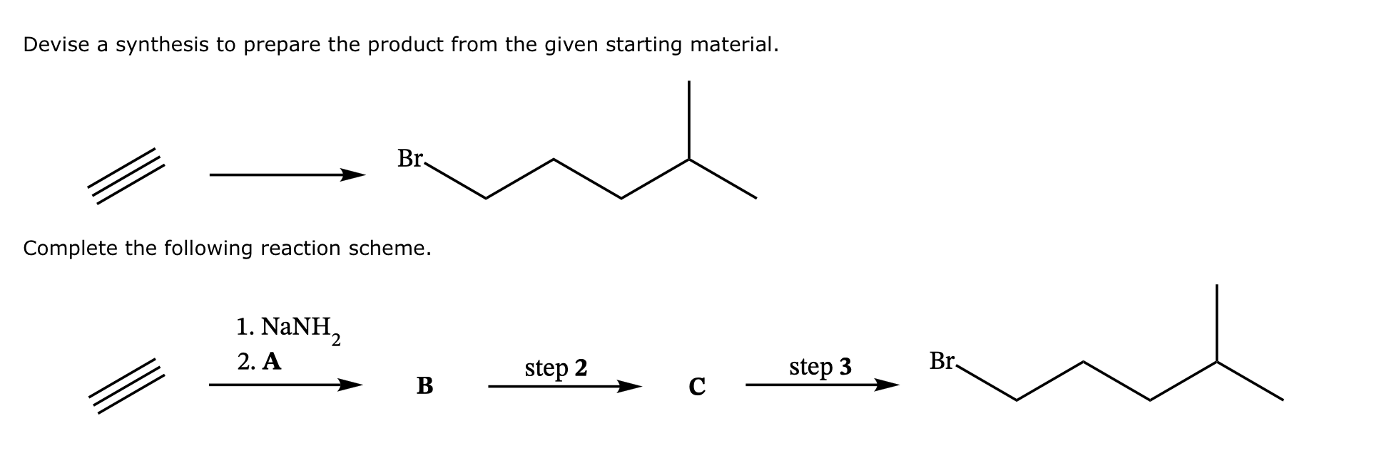 Solved Devise a synthesis to prepare the product from the | Chegg.com