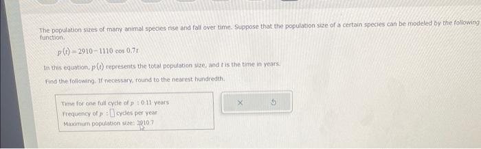 [Solved]: The population sizes of many animal species rise
