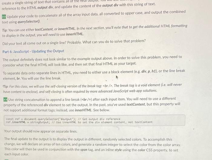 Solved Part 1: Project JavaScript and HTML Files For this | Chegg.com
