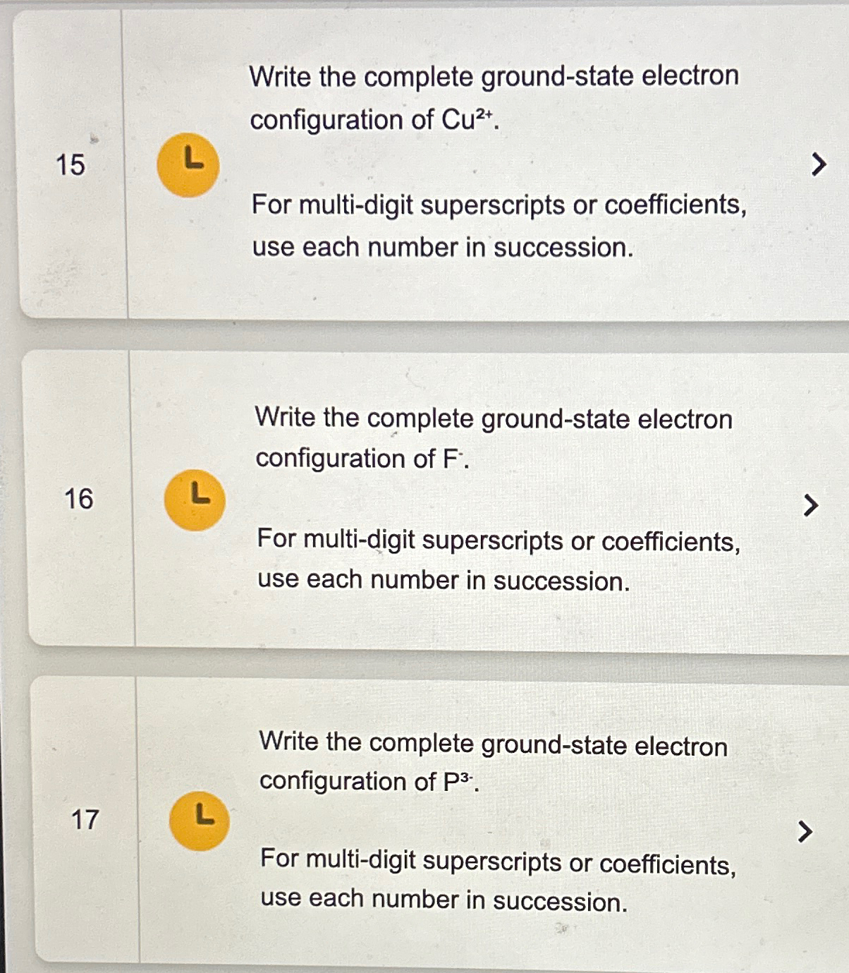 Solved Write The Complete Ground State Electron