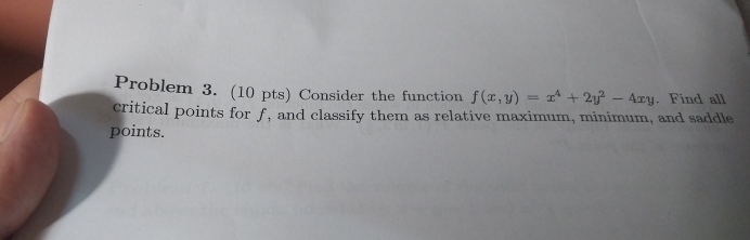 Solved Problem 3. (10 ﻿pts) ﻿Consider the function | Chegg.com