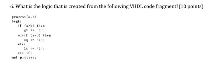 Solved 6. What is the logic that is created from the | Chegg.com