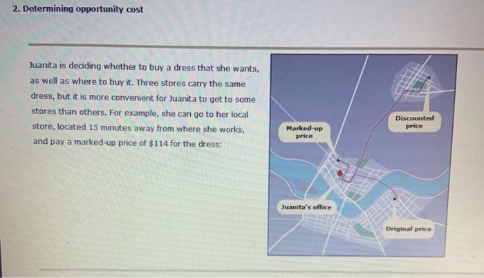 Solved 2. Determining opportunity cost Juanita is deciding | Chegg.com