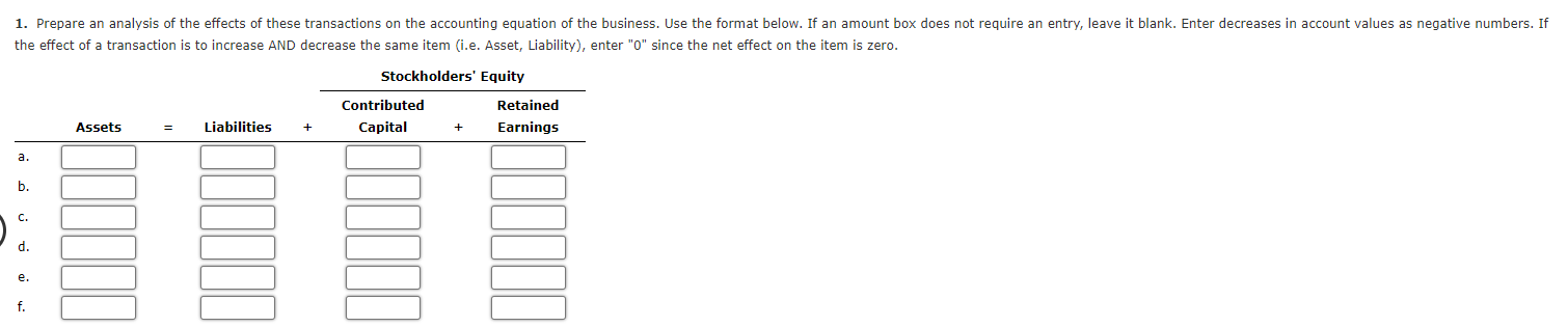 Solved eBookQuestion Content AreaTransaction Analysis and | Chegg.com