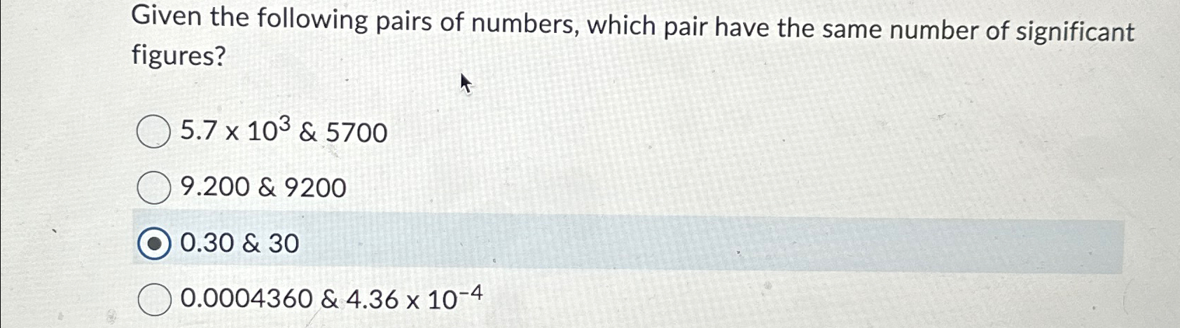 Solved Given the following pairs of numbers, which pair have | Chegg.com