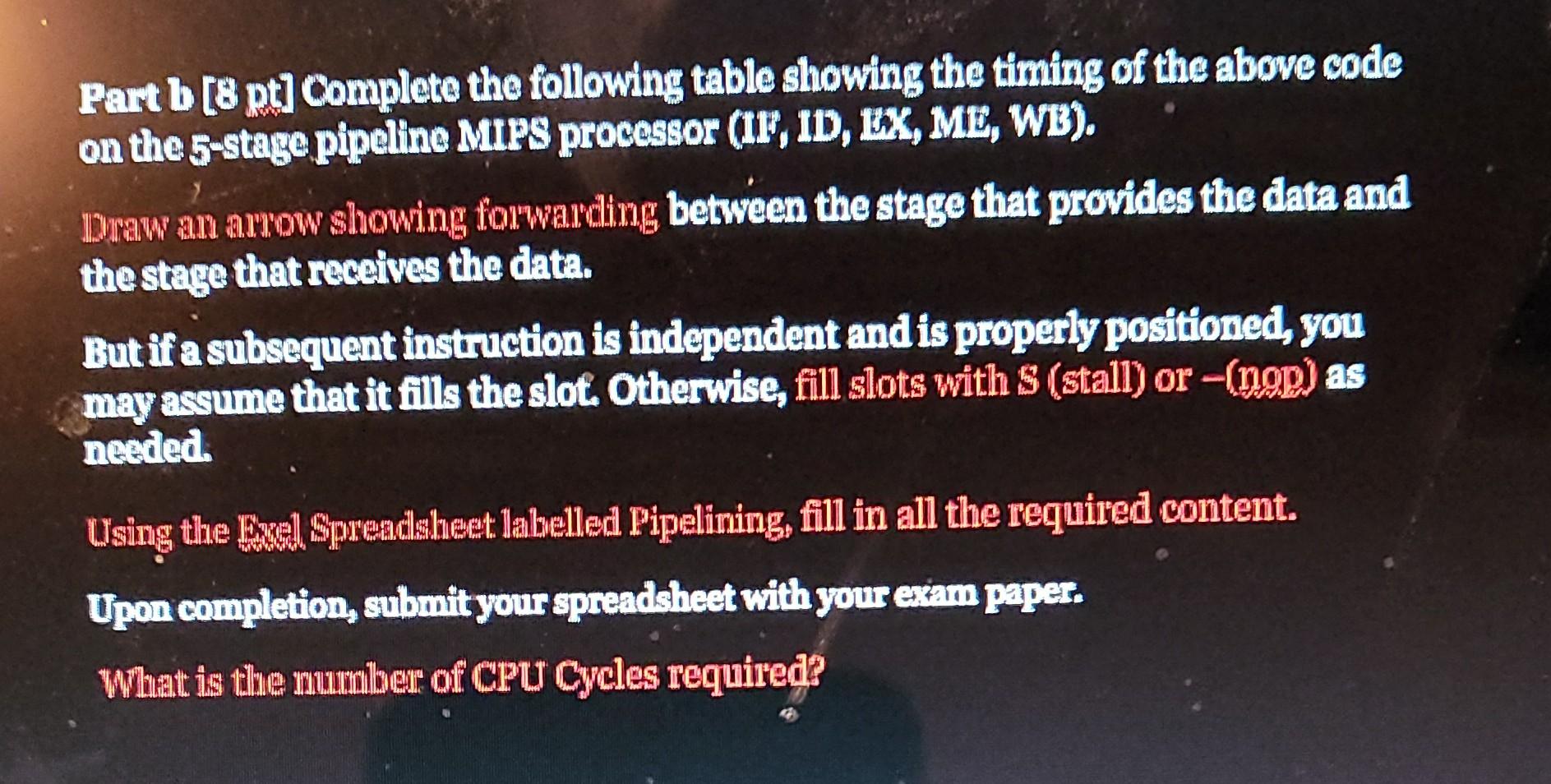 Solved 2. * (10pt) /Pipeliningl Consider the code segment | Chegg.com