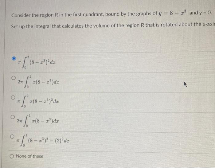 Solved Consider the region R in the first quadrant, bound by | Chegg.com
