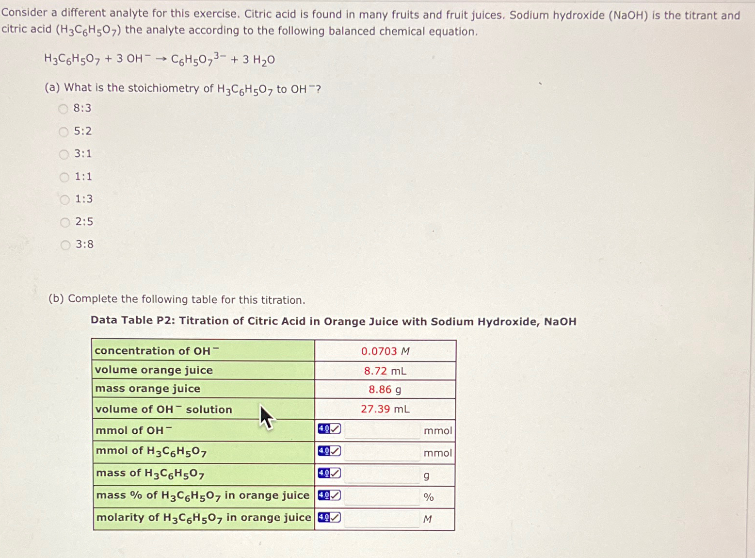 Solved Consider a different analyte for this exercise. | Chegg.com
