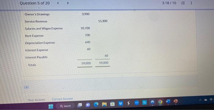 Solved Question 5 of 20Question 5 of 20 3.18/10⋮⋮ Owner's | Chegg.com