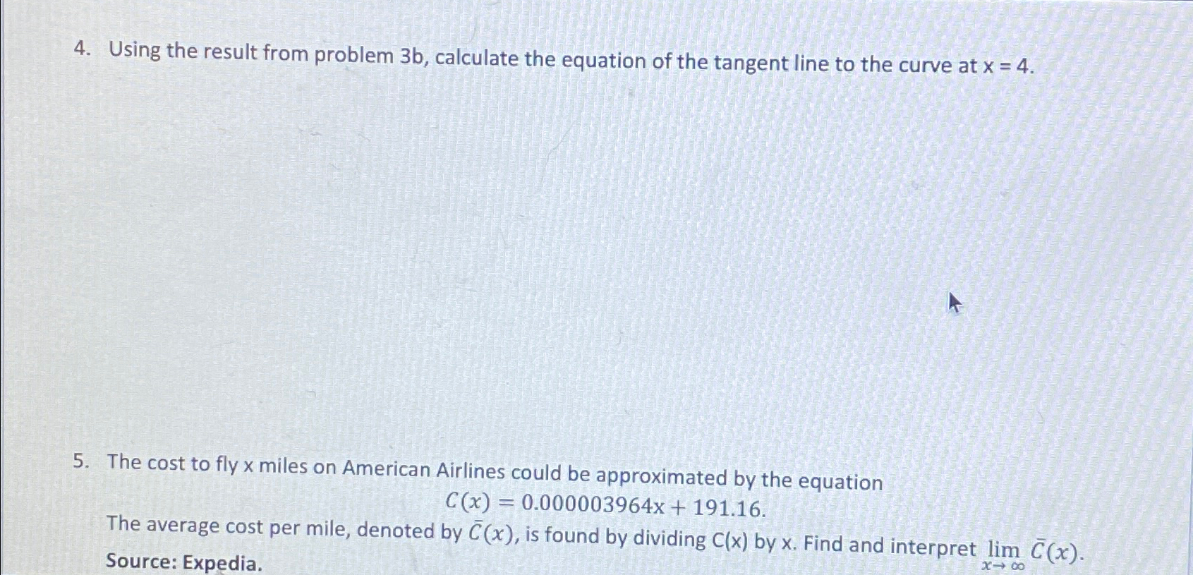Solved Using the result from problem 3b, ﻿calculate the | Chegg.com