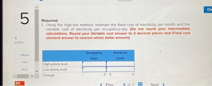 Solved Module 1 HW i 5 4 points eBook Hint Print Mc Graw | Chegg.com