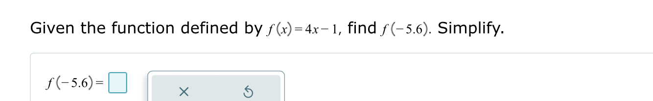 Solved Given the function defined by f(x)=4x-1, ﻿find | Chegg.com