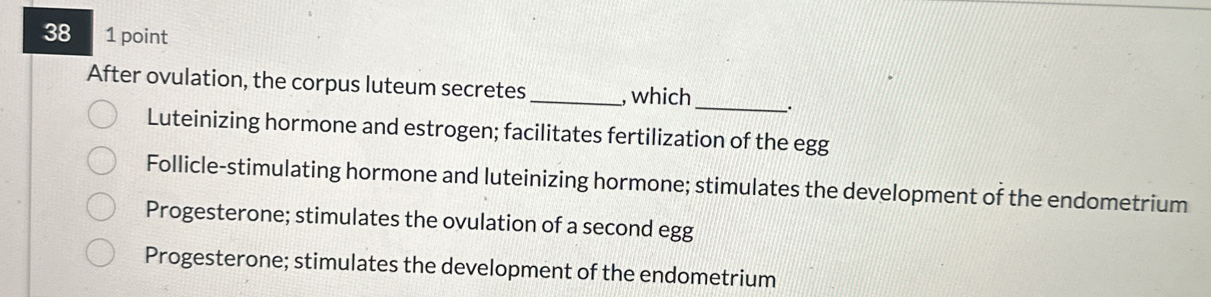 Solved After ovulation, the corpus luteum | Chegg.com