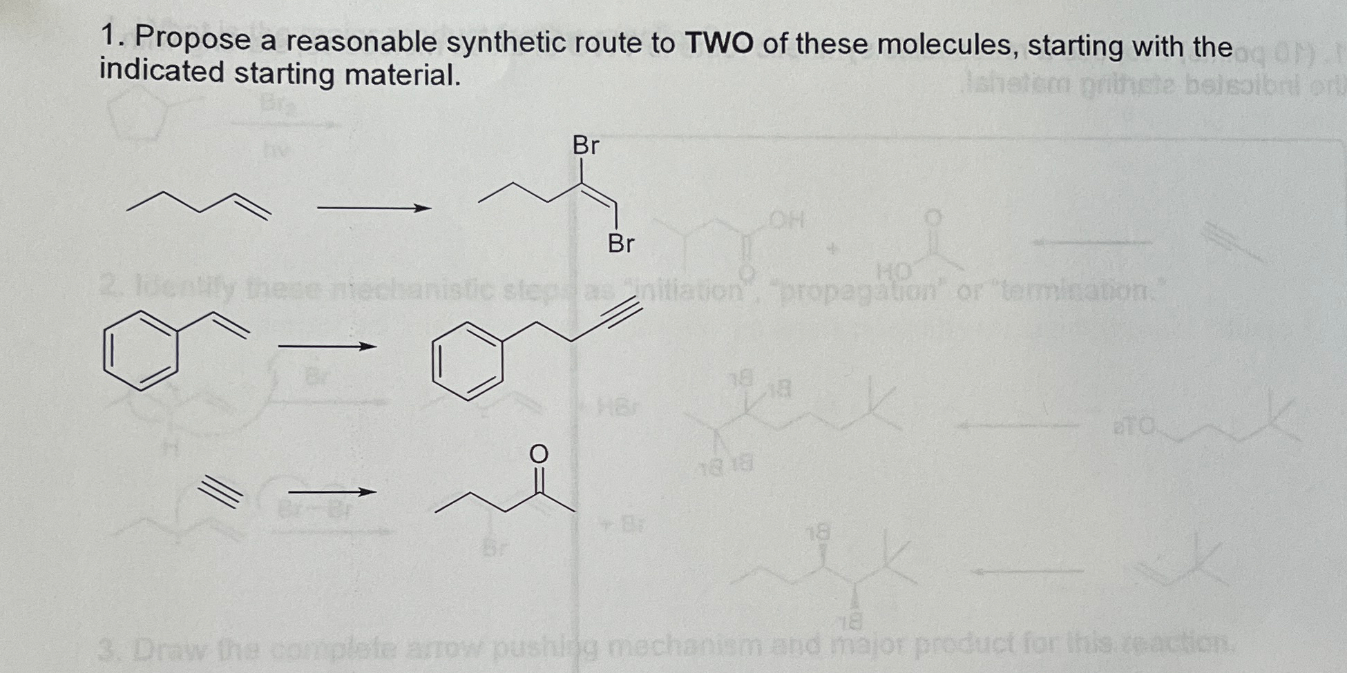 Solved Propose a reasonable synthetic route to TWO of these | Chegg.com