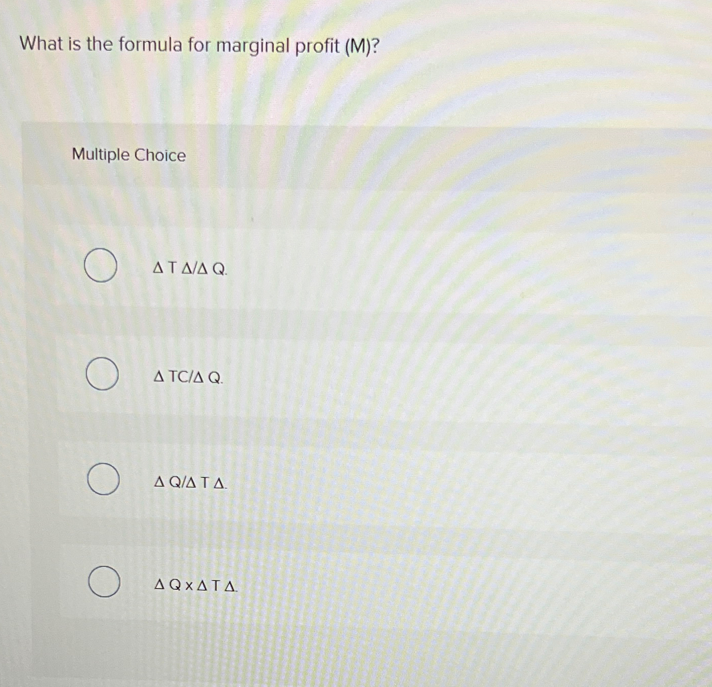 Solved What is the formula for marginal profit (M)?Multiple | Chegg.com