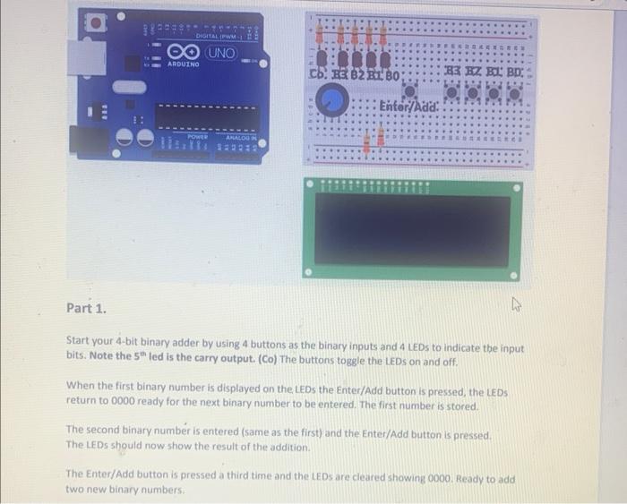 Worksheet 5: Final Assessment - Build a 4-bit binary | Chegg.com