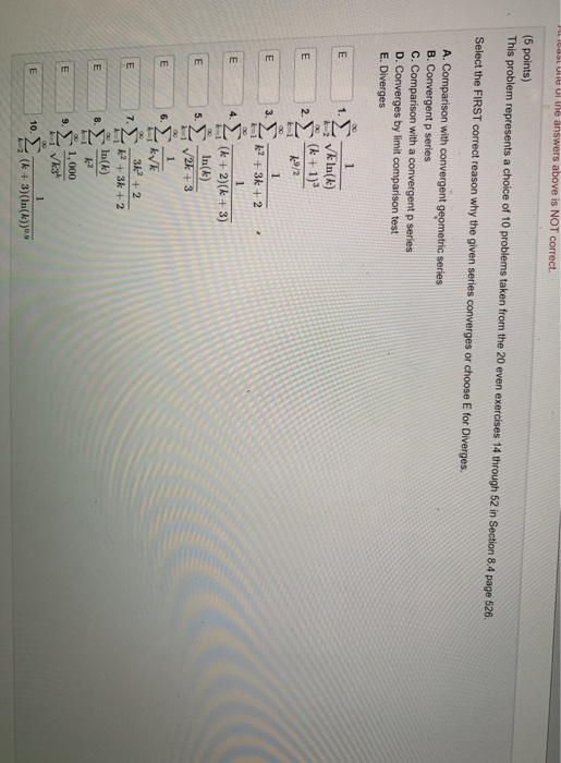 Solved Cast I the answers above is NOT correct. (5 points) | Chegg.com