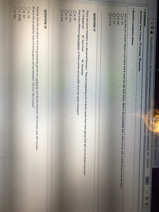 Solved st xam #2-Summer X O | Chegg.com