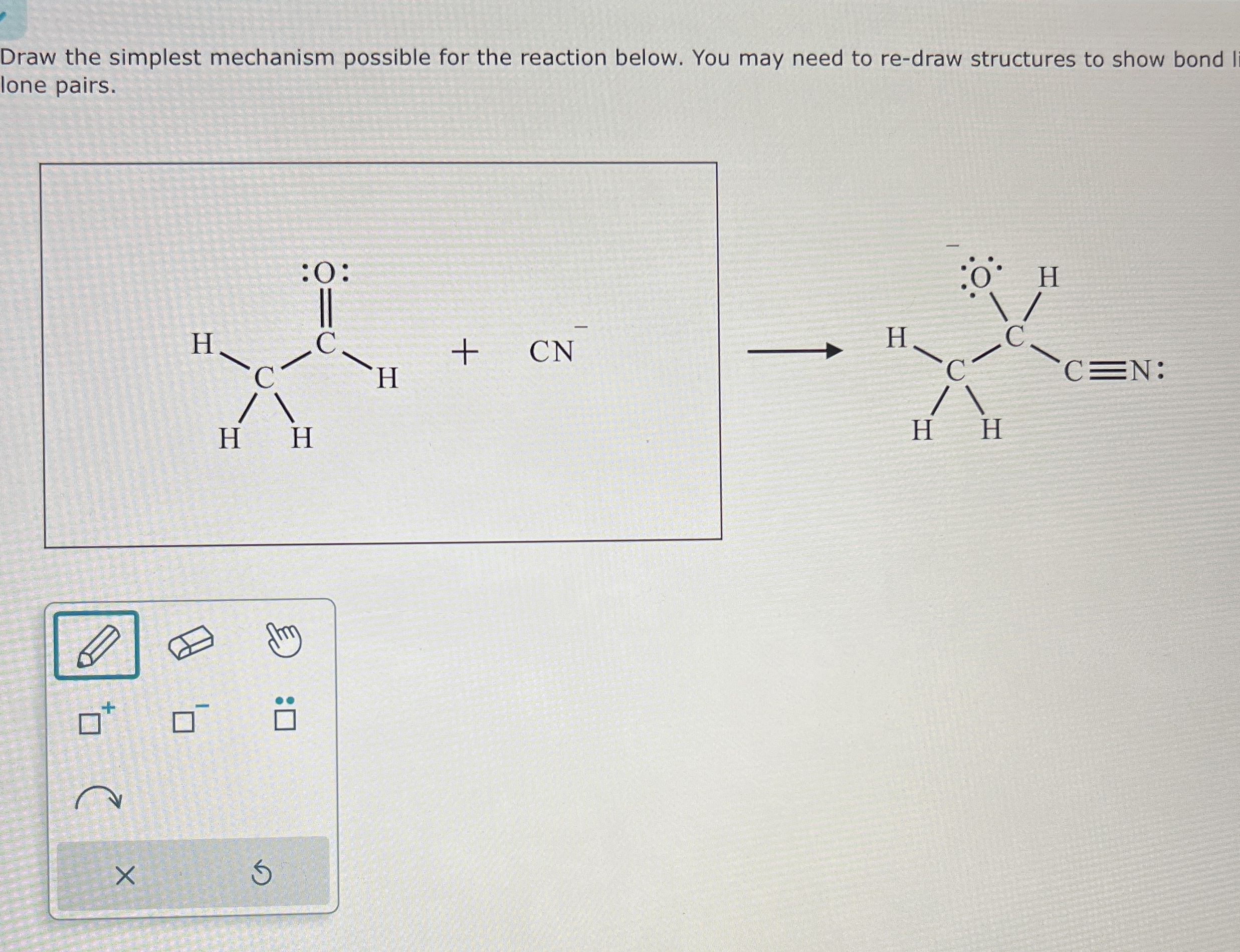 Solved Draw the simplest mechanism possible for the reaction | Chegg.com