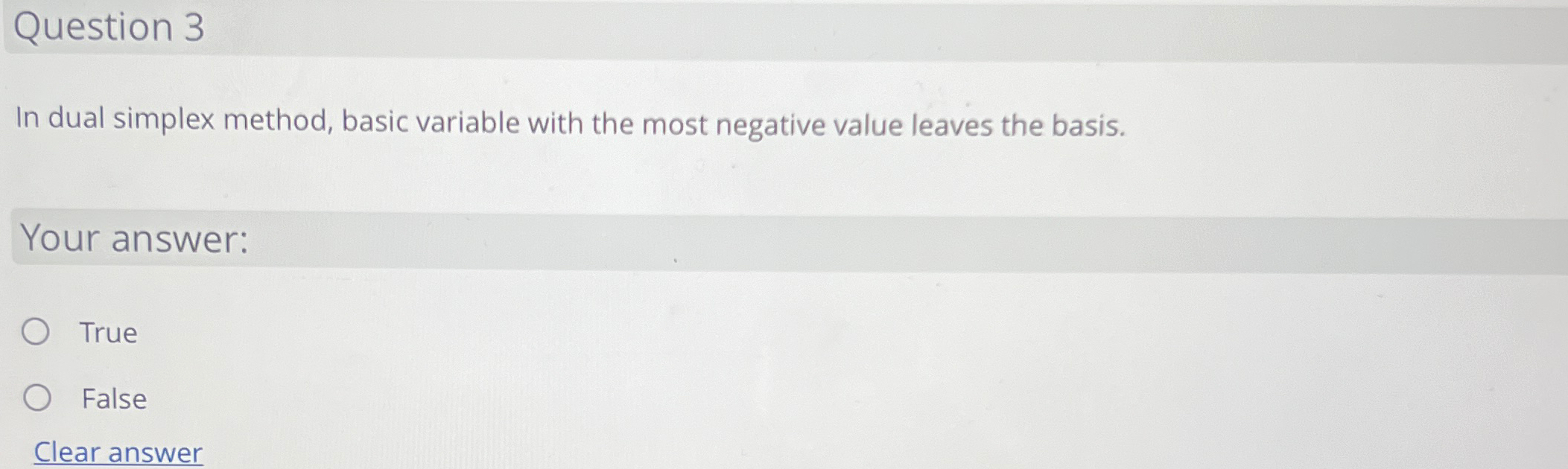 Solved Question 3In dual simplex method, basic variable with | Chegg.com