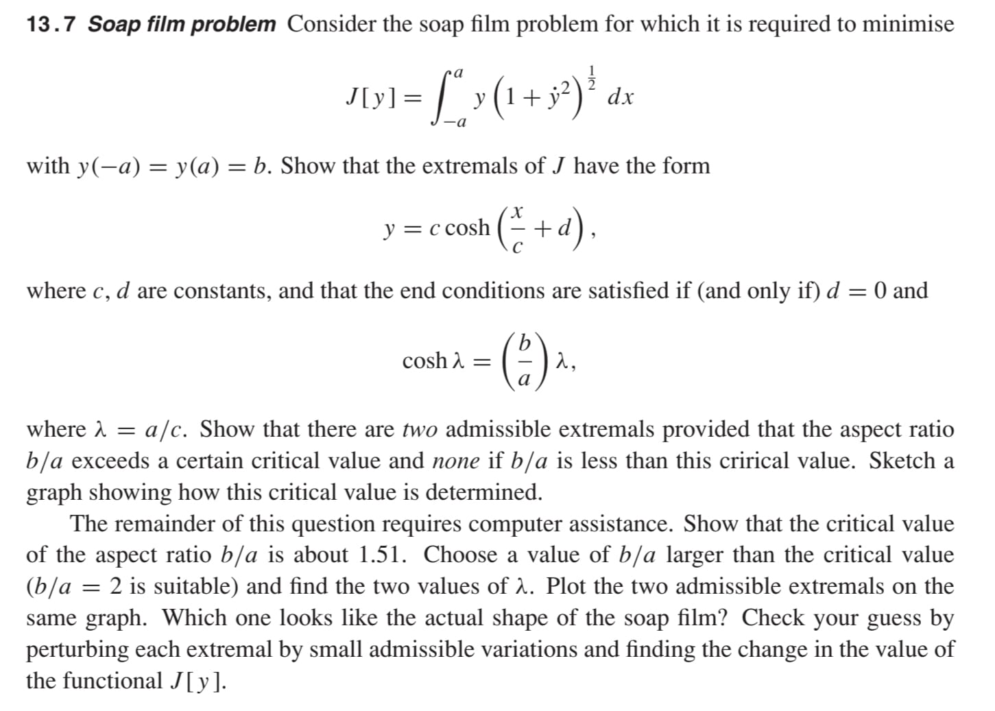 Solved 13.7 ﻿Soap film problem Consider the soap film | Chegg.com