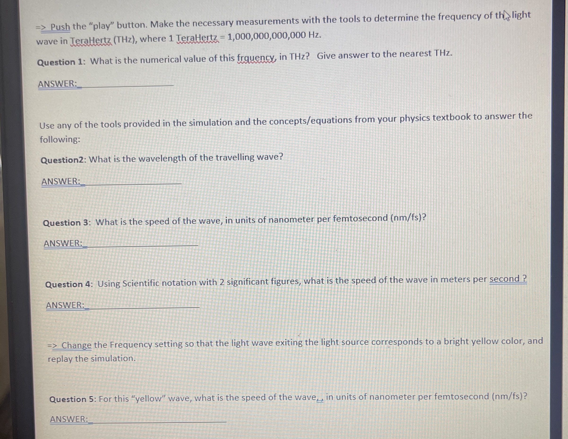 Solved => ﻿Push the "play" button. Make the necessary | Chegg.com
