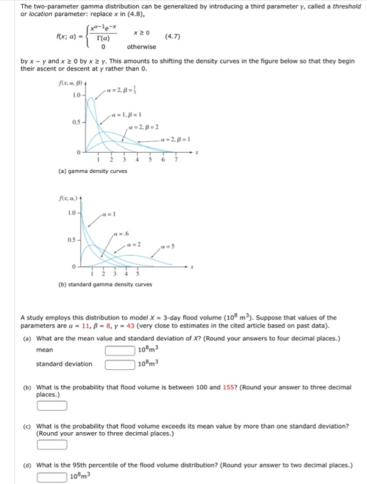 Solved The two-parameter gamma distribution can be | Chegg.com