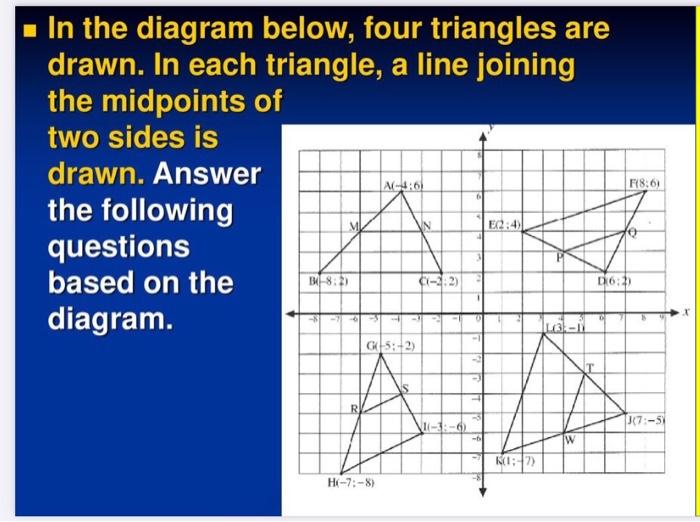 Solved - In the diagram below, four triangles are drawn. In | Chegg.com