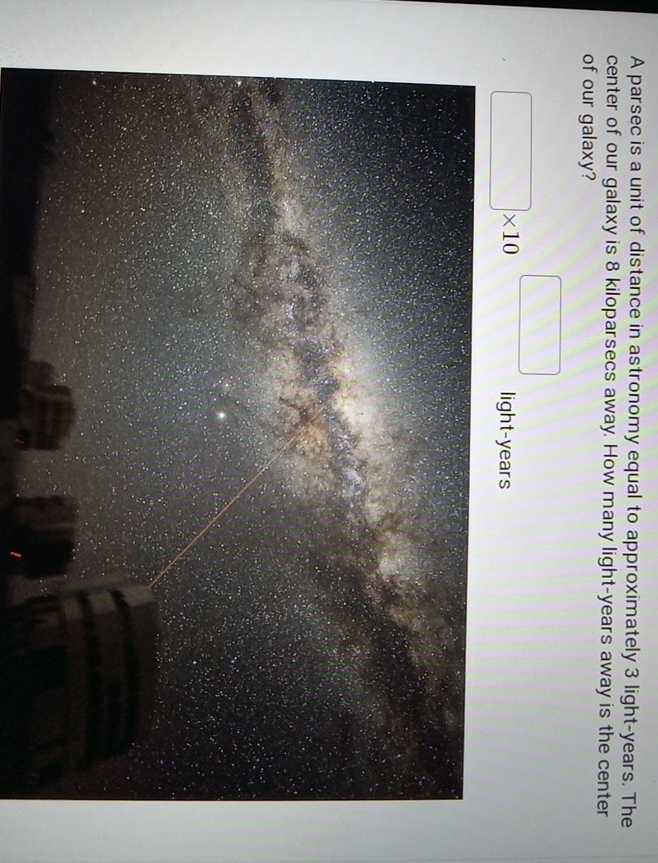 Solved A parsec is a unit of distance in astronomy equal to | Chegg.com