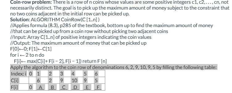 Solved Coin-row problem: There is a row of n ﻿coins whose | Chegg.com