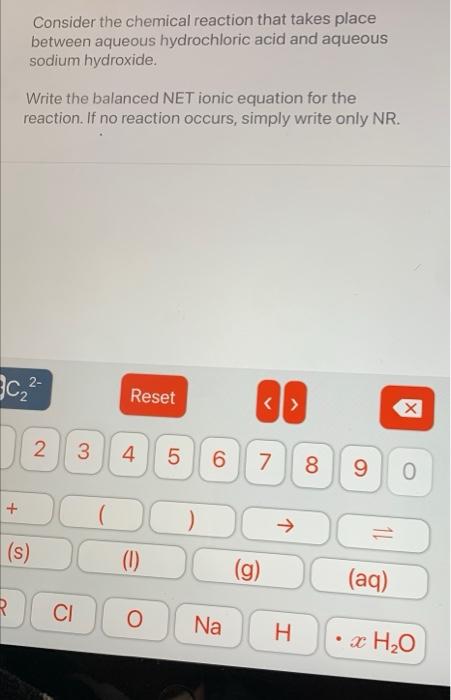 Solved Consider the chemical reaction that takes place | Chegg.com