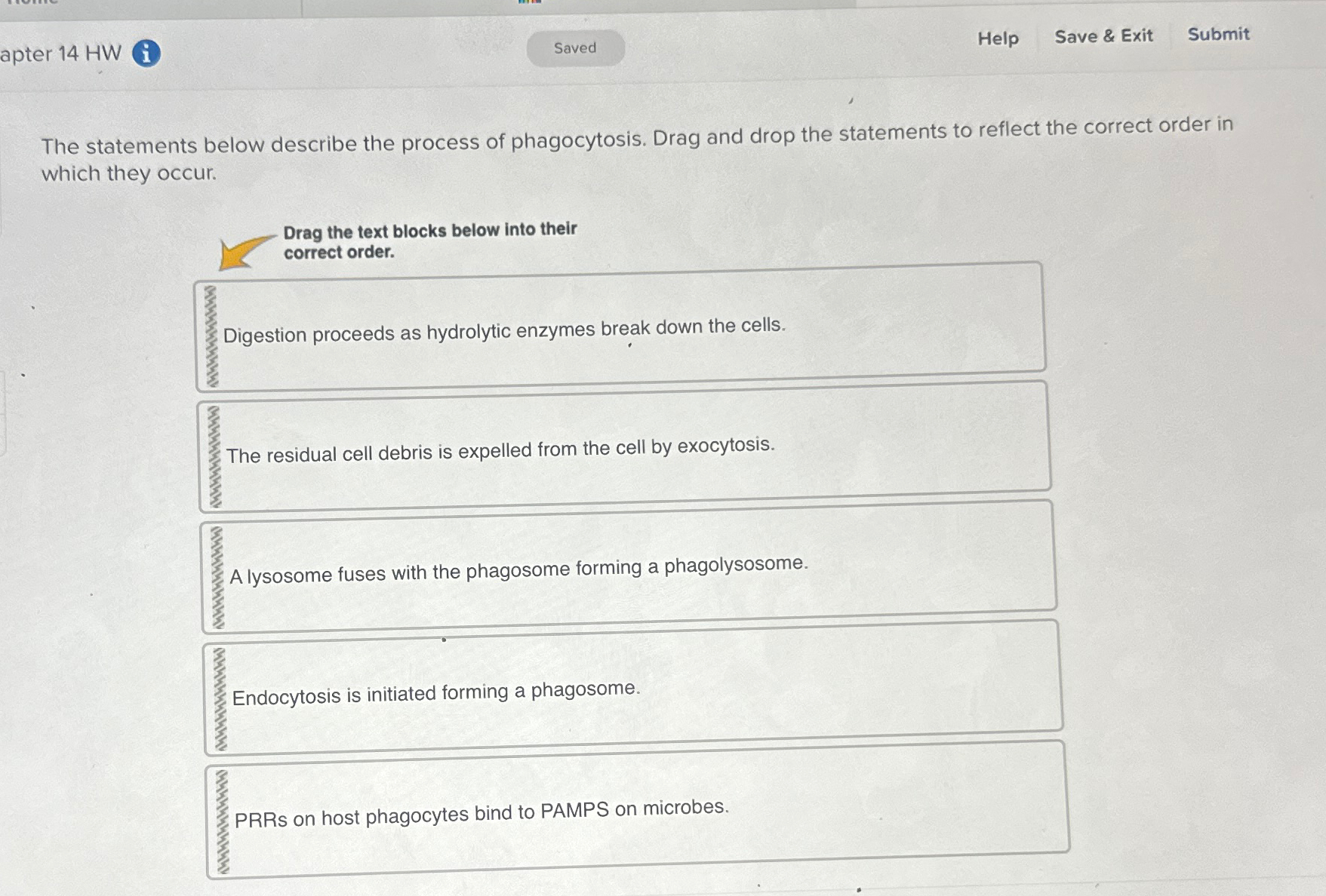 Solved apter 14HWHelpSave & ExitSubmitThe statements below | Chegg.com