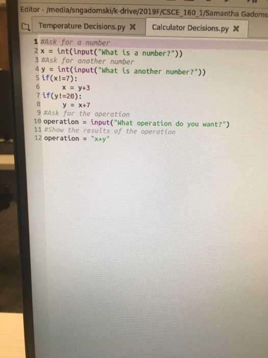 Solved What part of these programs is wrong that wont let me | Chegg.com