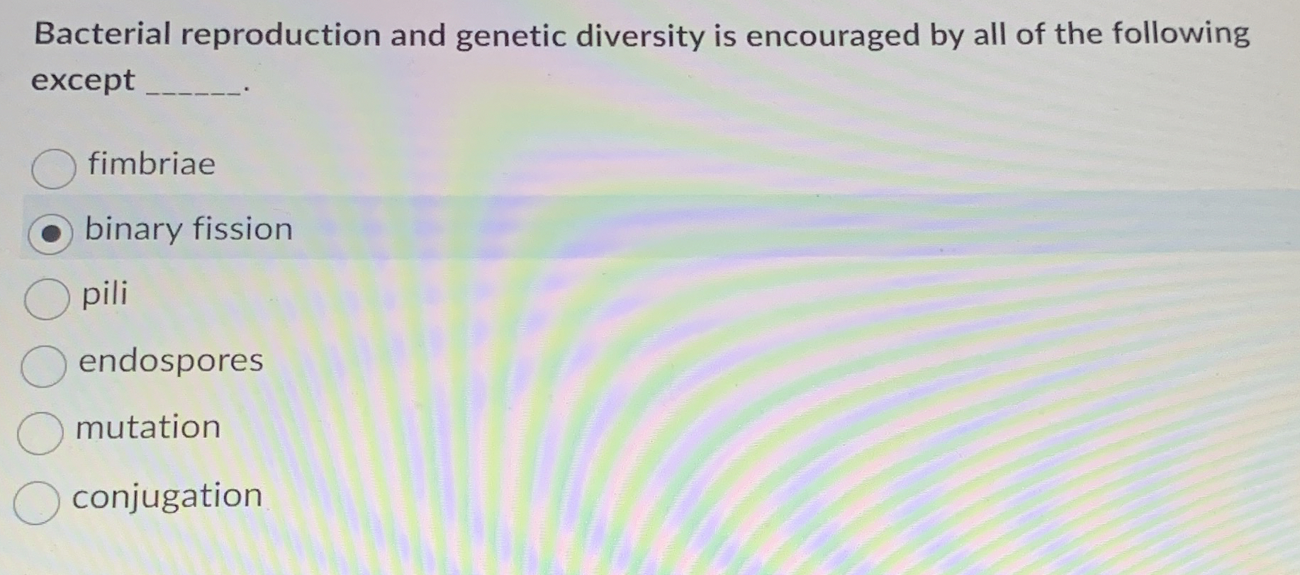 Solved Bacterial reproduction and genetic diversity is | Chegg.com