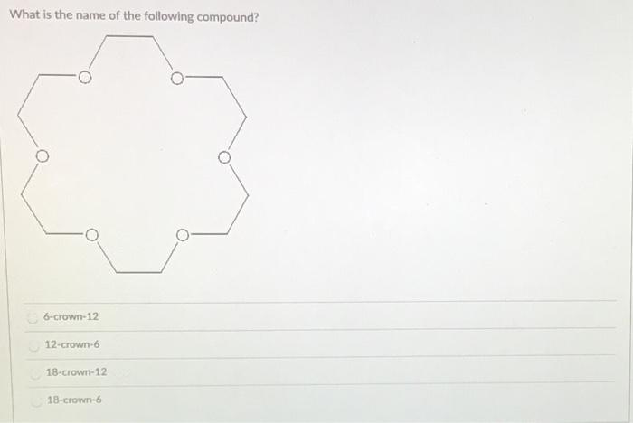 Solved What is the name of the following compound? | Chegg.com